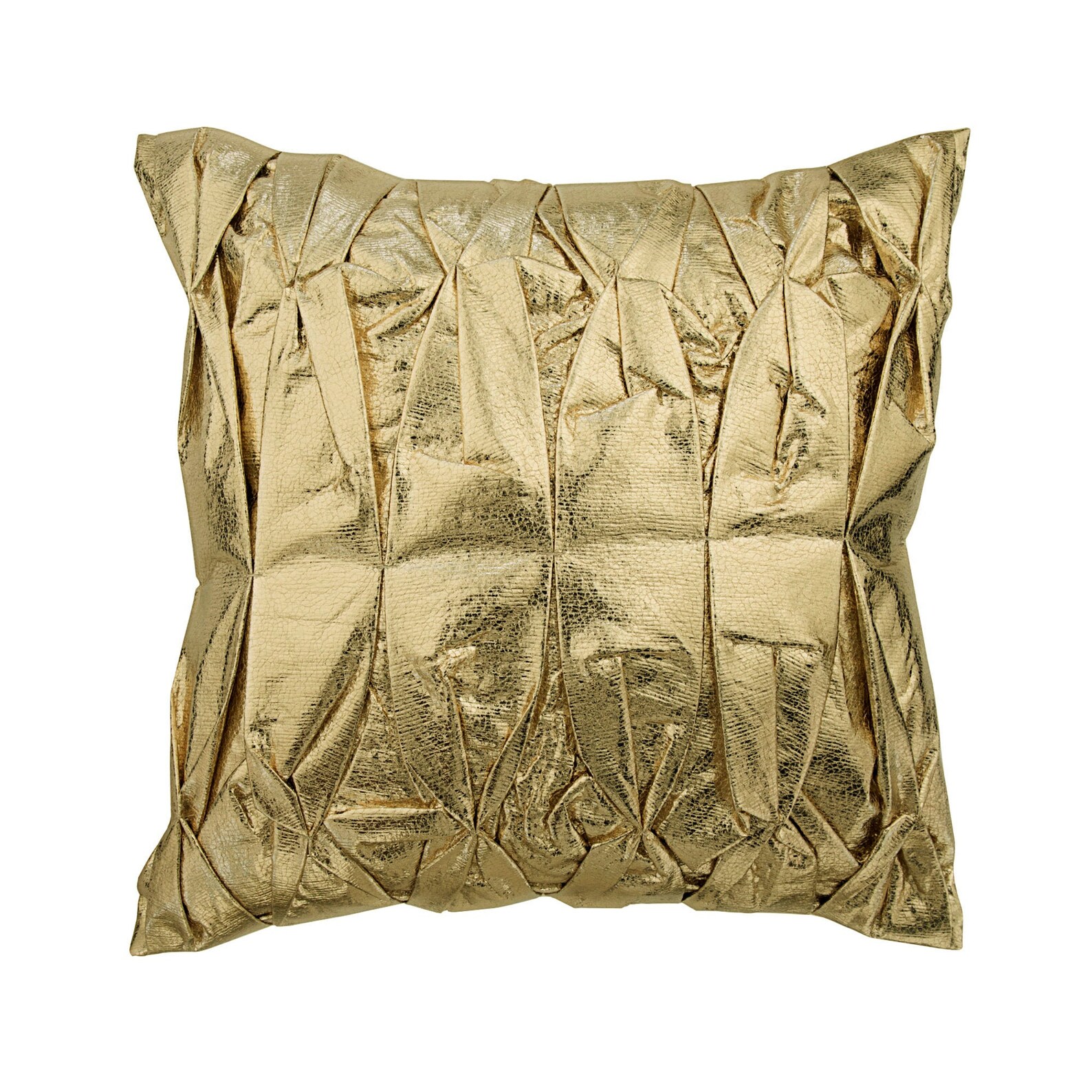 Leather & Suede Gold Couch Throw 16"x16", Decorative Cushion Cover ...