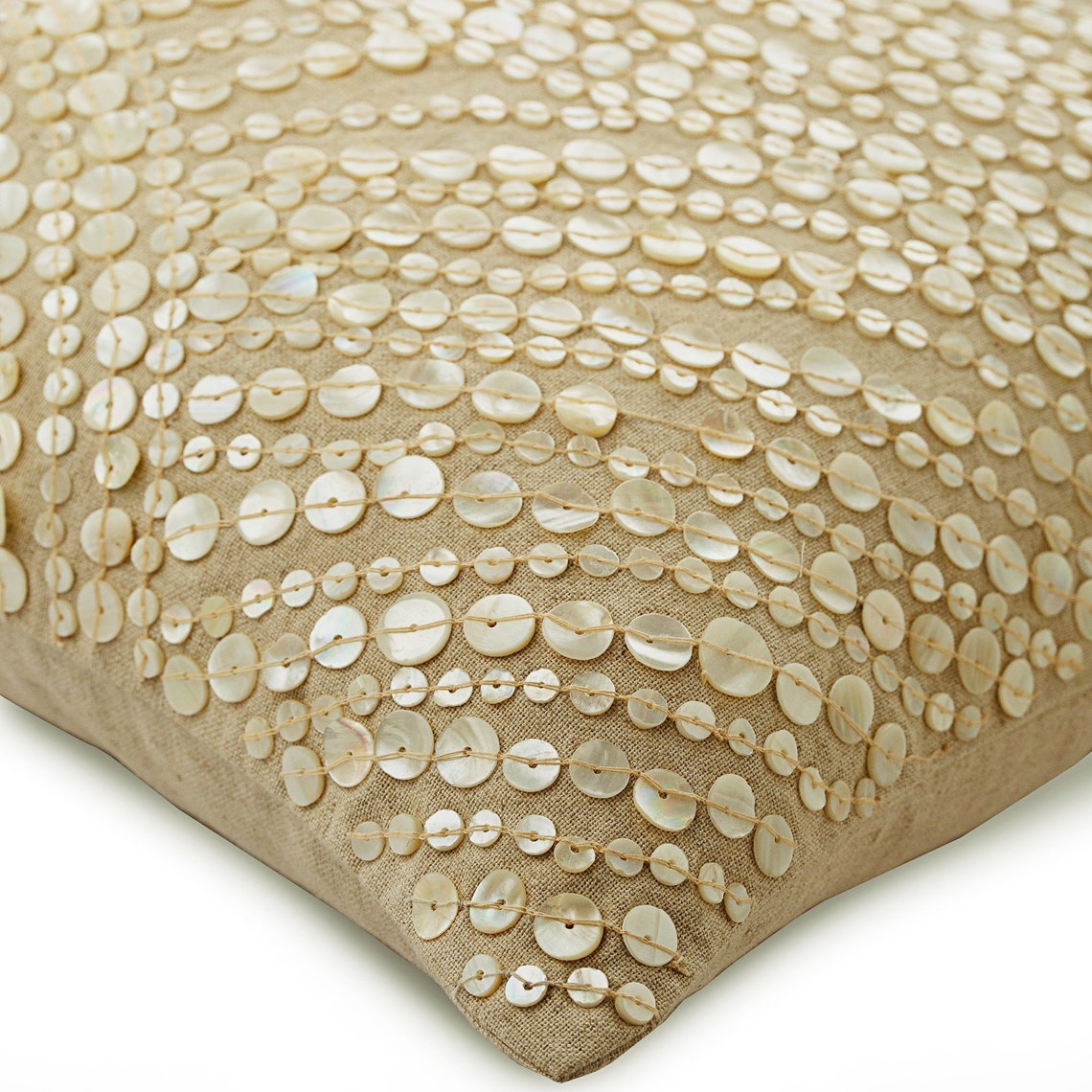 Cotton Linen Beige Throw Cushion 16x16 Designer - Etsy