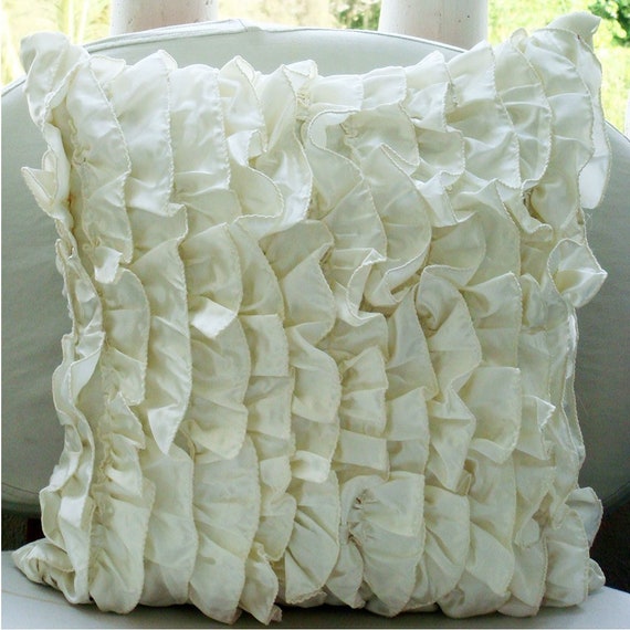 Decorative Ivory European Sham Cover 24x24 / | Etsy