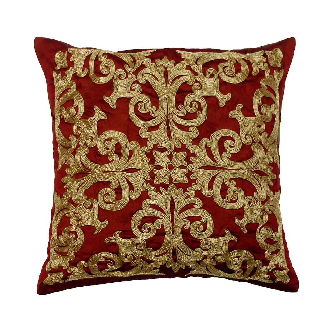 Decorative Silk Cushion 16x 16 Throw Pillow Red - Etsy