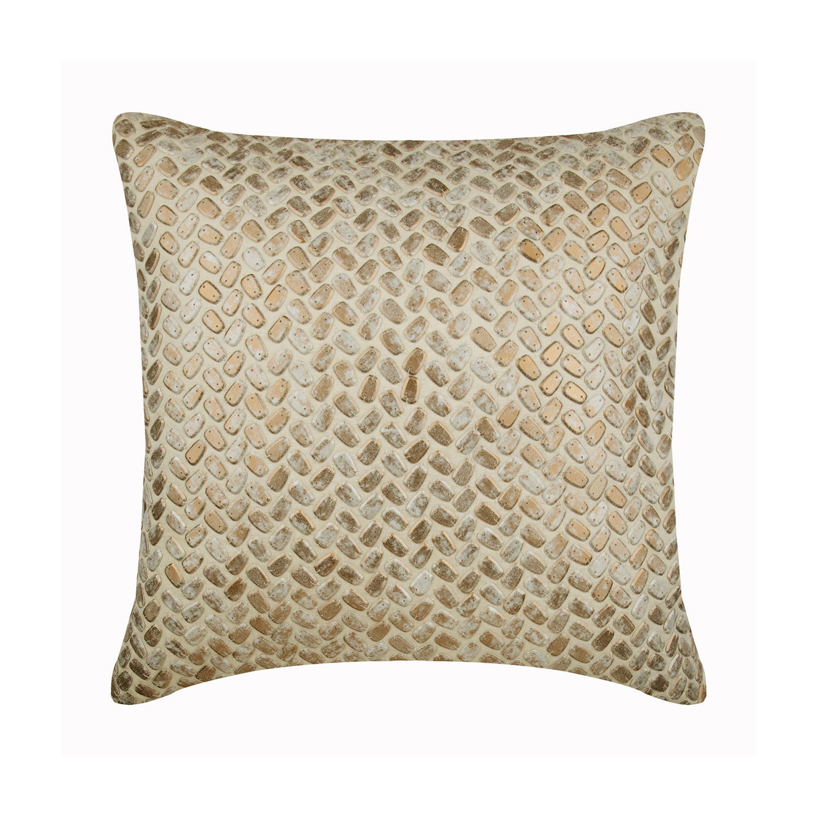 Designer Abstract Textured Foil Beige Pillow Cover for Bed | Etsy