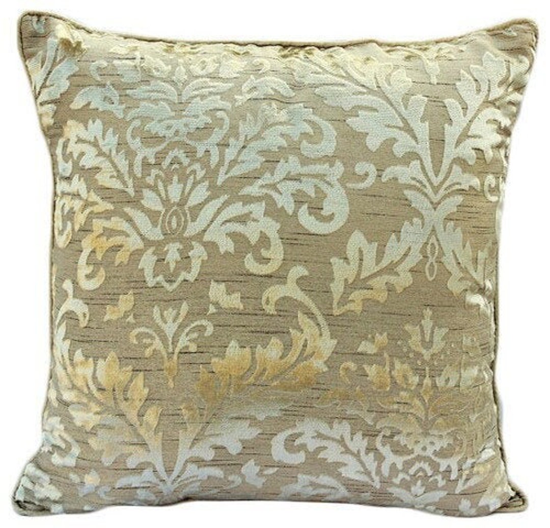 Decorative Cream Beige Euro Sham Cover 24x24/26x26, Burnout Velvet ...