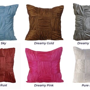 Designer Dreamy Pillowcases, Crushed Art Silk Decorative Sofa Pillow ...
