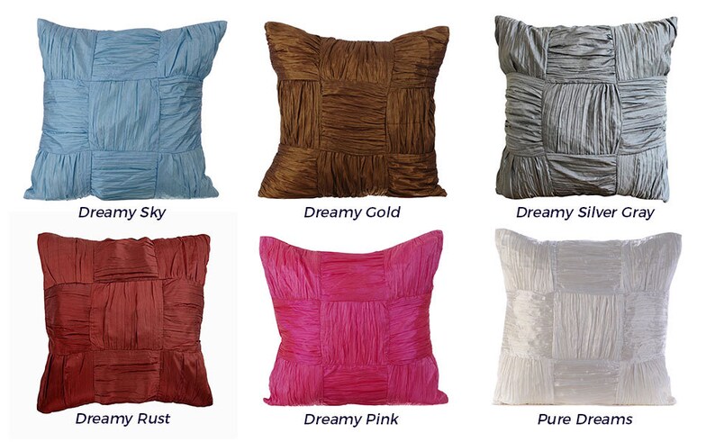 Designer Dreamy Pillowcases, Crushed Art Silk Decorative Sofa Pillow ...