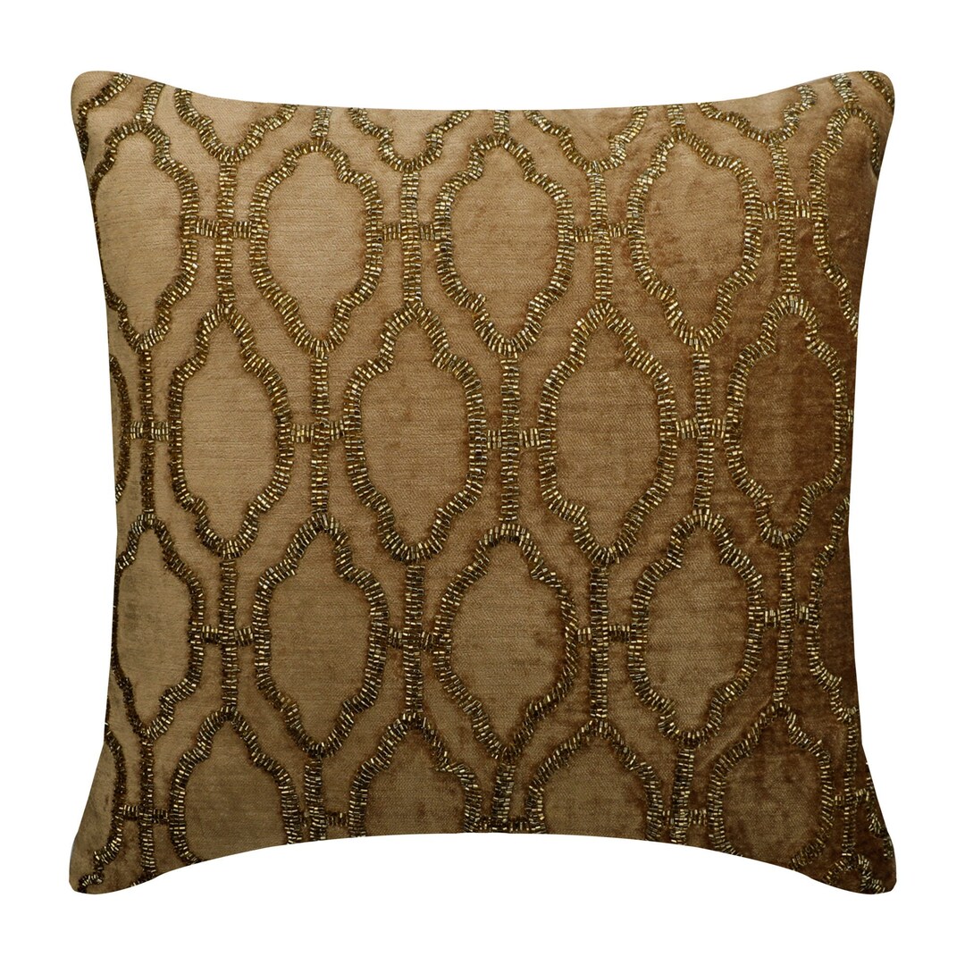 Decorative Euro Sham 24"x24" / 26"x26", Velvet Throw Euro Sham Gold ...
