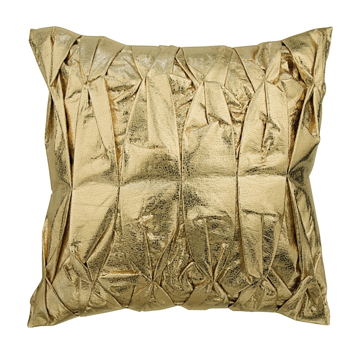 Leather & Suede Gold Couch Throw 16"x16", Decorative Cushion Cover ...