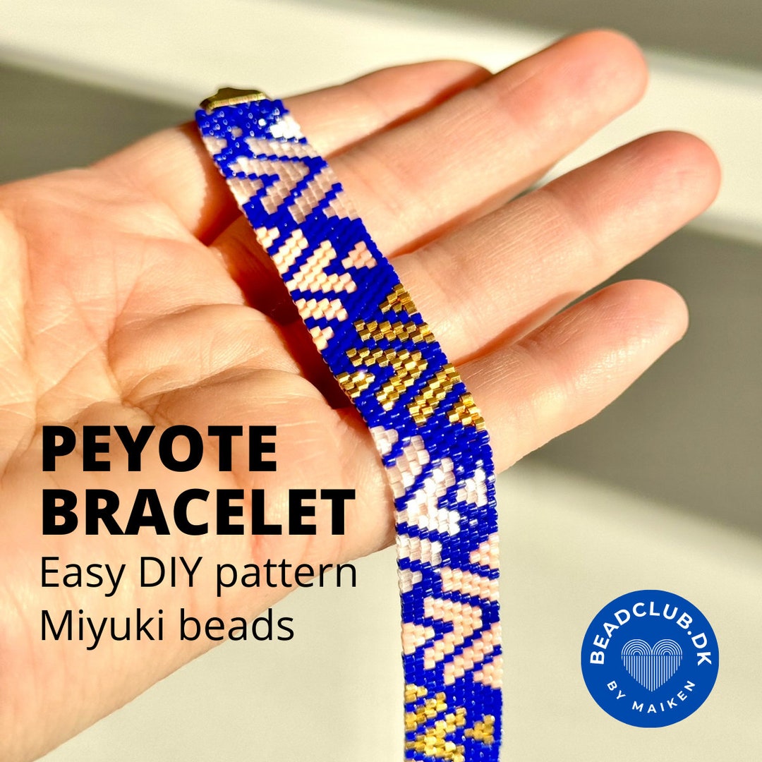 Peyote Beaded Bracelet Pattern - VERY Easy Visual Step-by-step Pdf-file ...