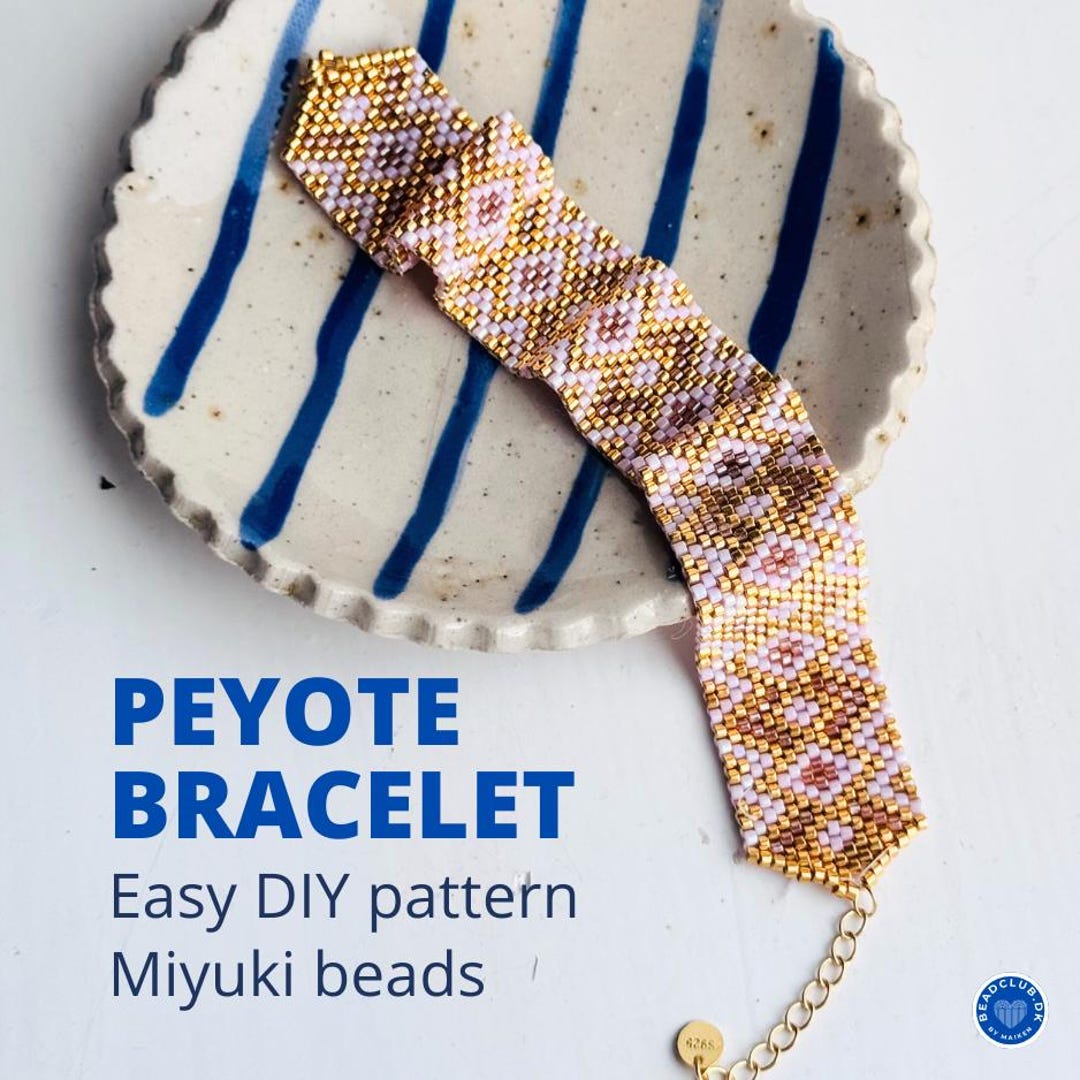 Peyote Beaded Bracelet Pattern - VERY Easy Visual Step-by-step Pdf-file ...