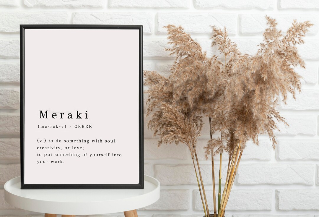 Meraki Greek Word Definition Print, Printable Greek Word Meaning Wall ...