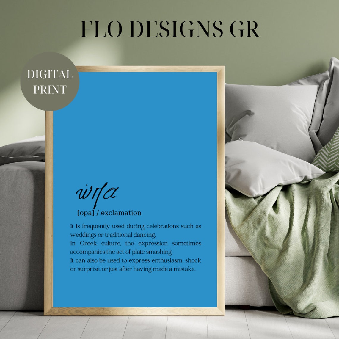 OPA Greek Word Definition Print, Printable Greek Word Meaning Wall Art ...