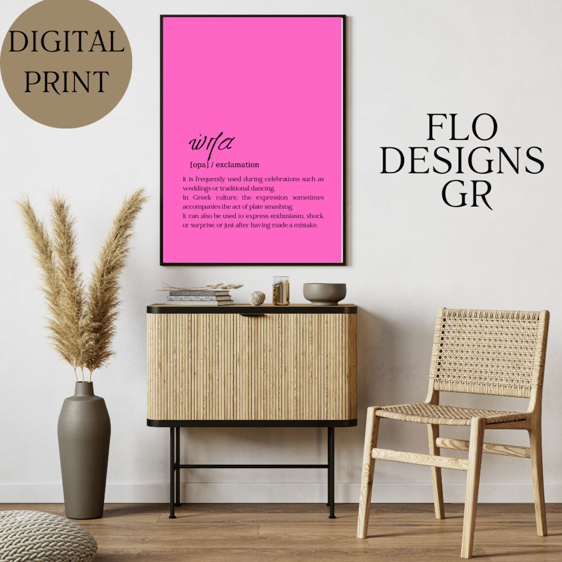 OPA Greek Word Definition Print, Printable Greek Word Meaning Wall Art ...