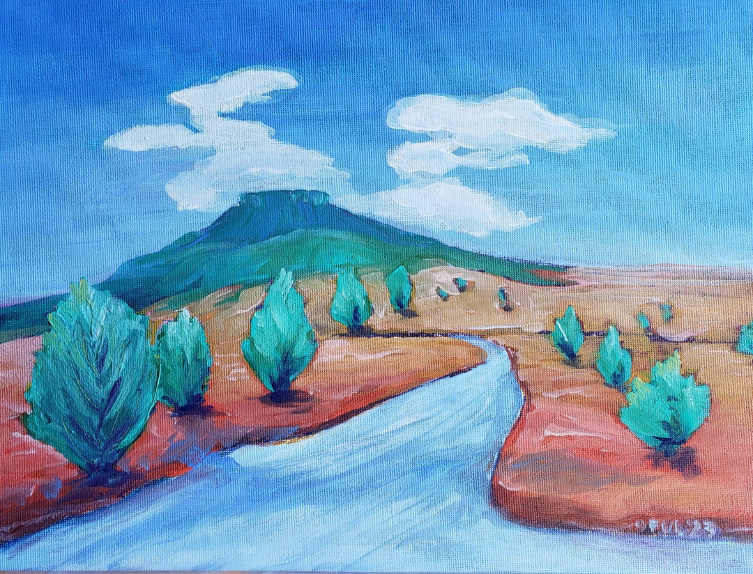 Ode to O'keefe 1.2 Padernal Original Abstract Landscape Oil Painting - Etsy