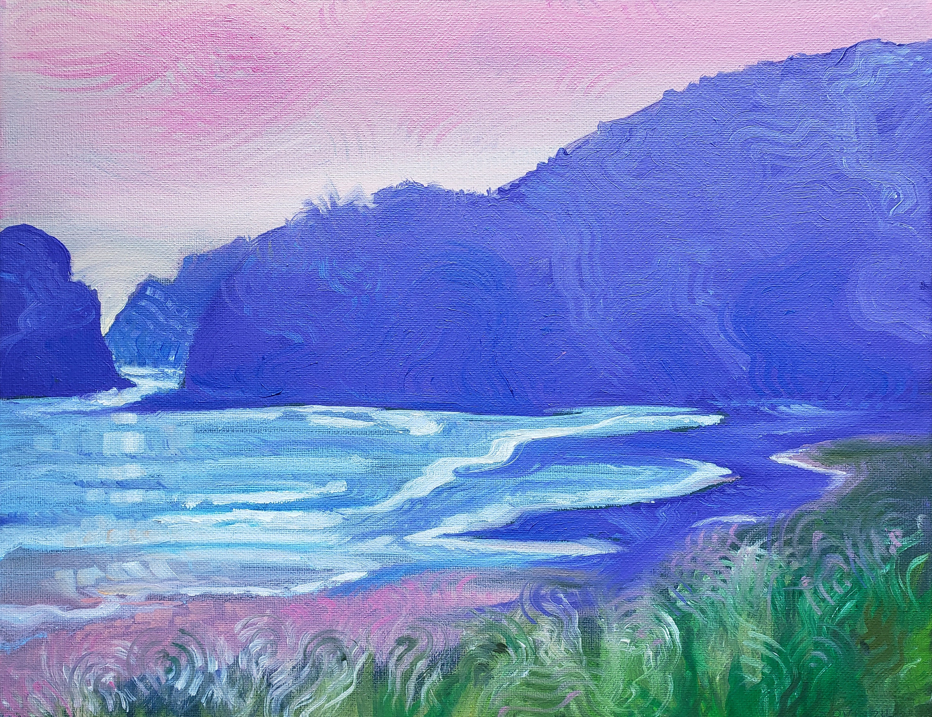 Oregon Coast Sunset #1 Original Abstract Landscape Oil Painting - Etsy