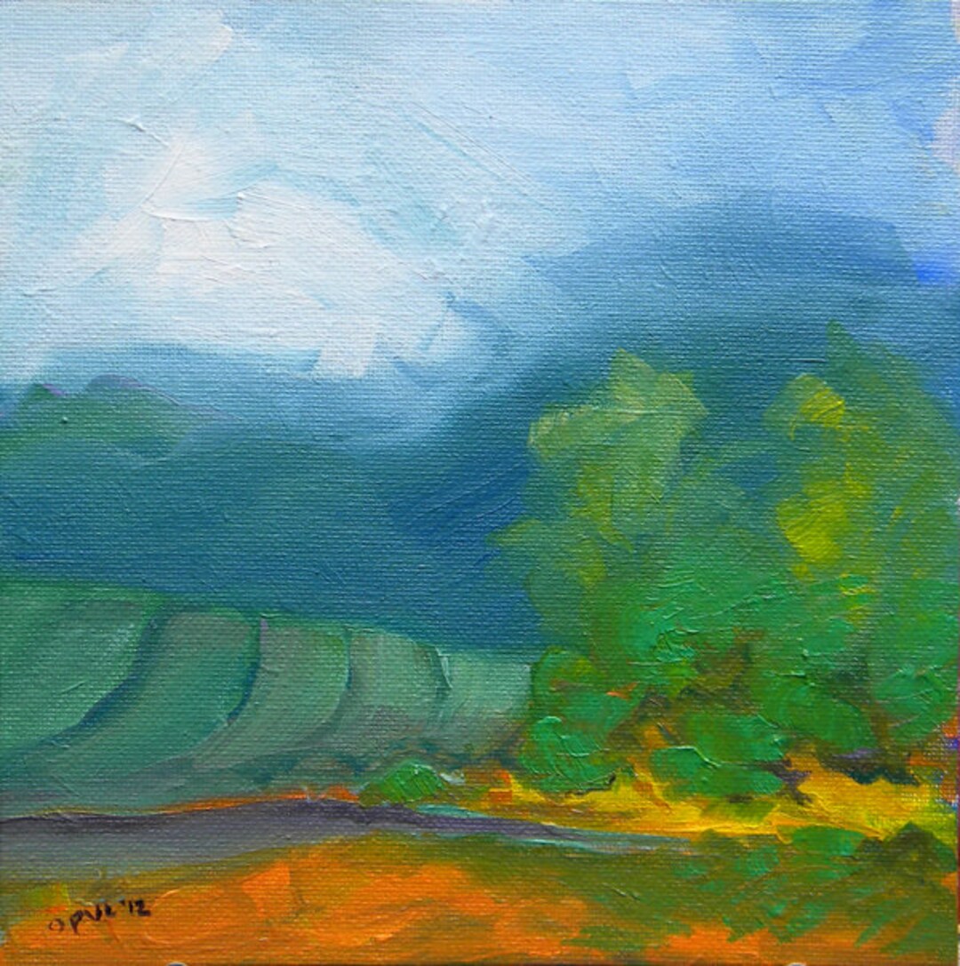 Valley Morning 12 Original Abstract Landscape Oil Painting - Etsy