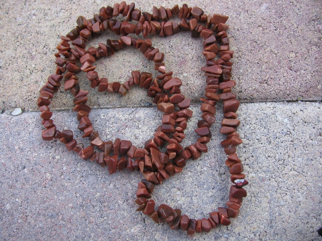 Goldstone Chips Medium Size Classic Reddish Brown With Coppery Sparkles ...