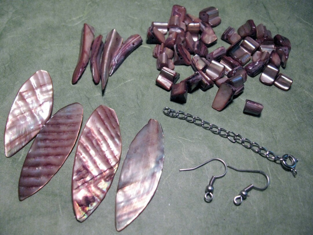 Bronze Mother of Pearl Destash Lot With Leaf and Tooth Beads - Etsy
