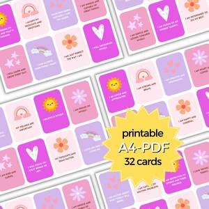 Positive Affirmation Cards for Kids, Self Esteem, Kids Affirmation ...