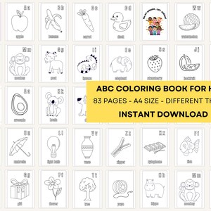 Abc Coloring Book | Preschool Busy Book | Alphabet Coloring Book, Kids ...