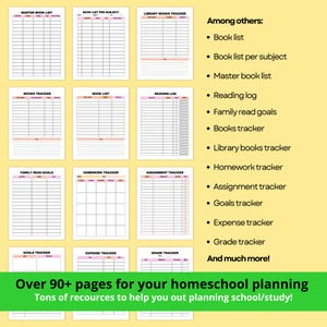 Homeschool Planner, College Planner, Homework Tracker, Teacher Planner ...