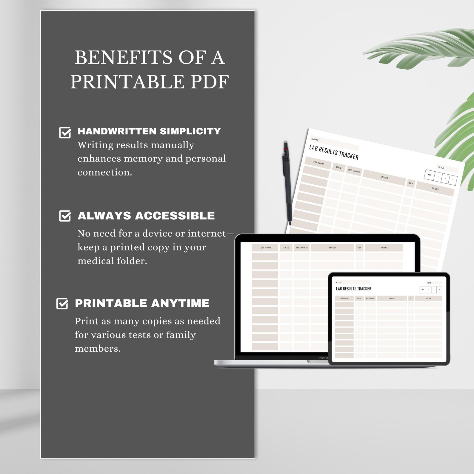 Lab Results Tracker, Lab Results Chart, Blood Test Results, Blood Test ...