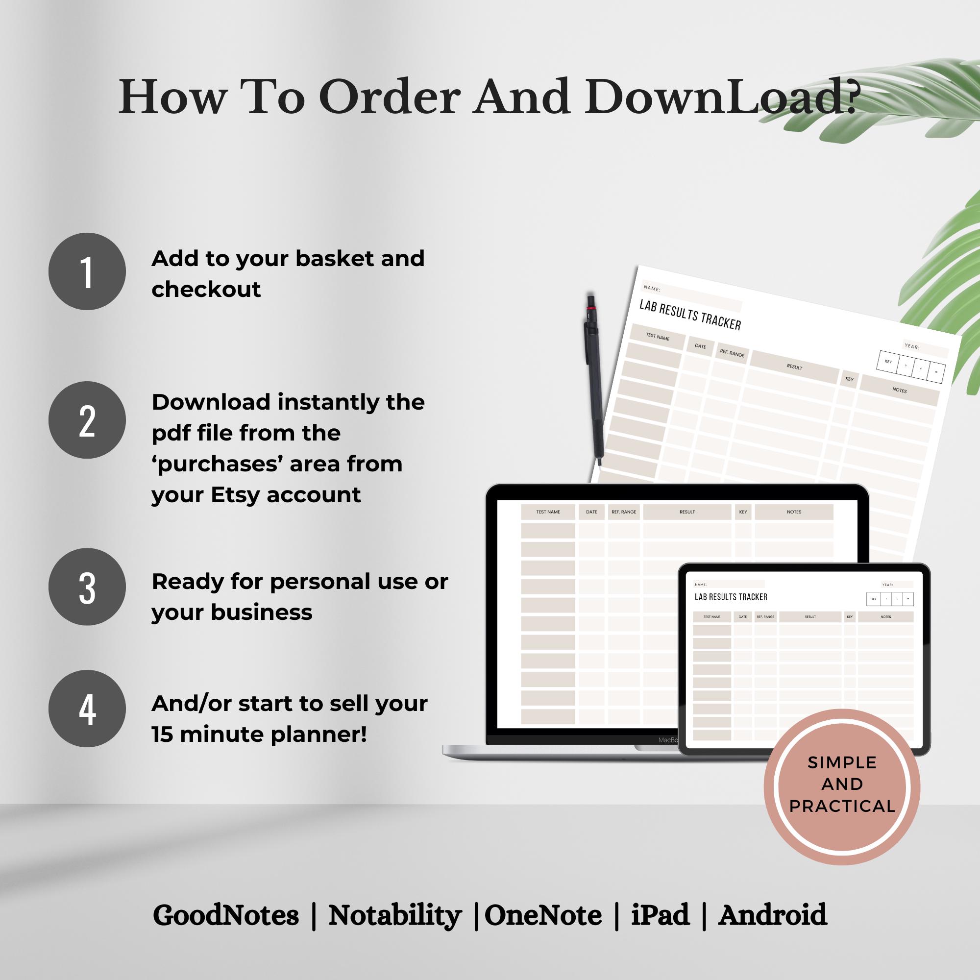 Lab Results Tracker, Lab Results Chart, Blood Test Results, Blood Test ...