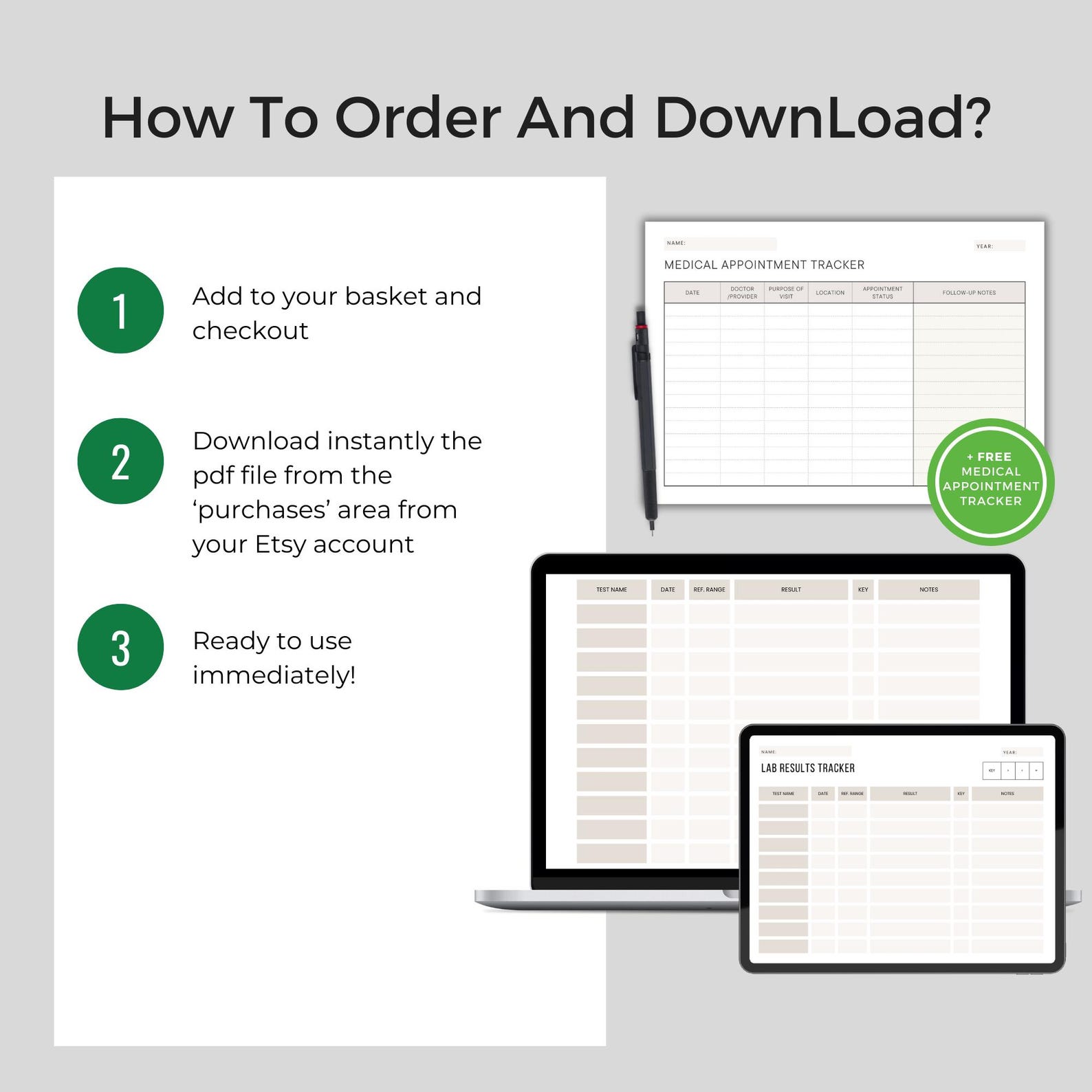 Lab Results Tracker, Lab Results Chart, Blood Test Results, Blood Test ...