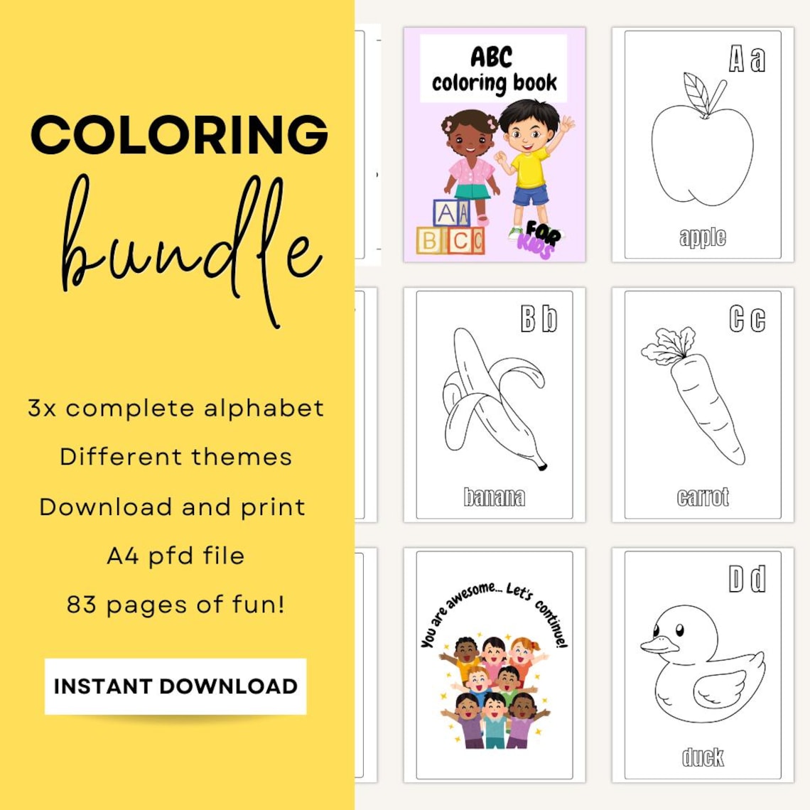 Abc Coloring Book | Preschool Busy Book | Alphabet Coloring Book, Kids ...