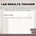 Lab Results Tracker, Lab Results Chart, Blood Test Results, Blood Test ...