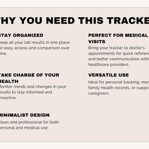 Lab Results Tracker, Lab Results Chart, Blood Test Results, Blood Test ...