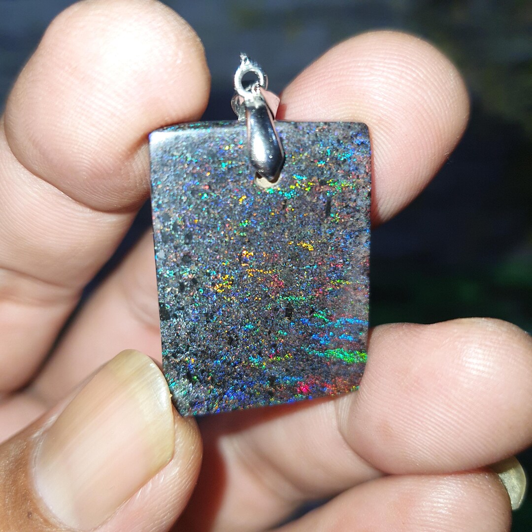 Andamooka Opal Pendant Rare Color Pattern BOS-0078 - Etsy Canada