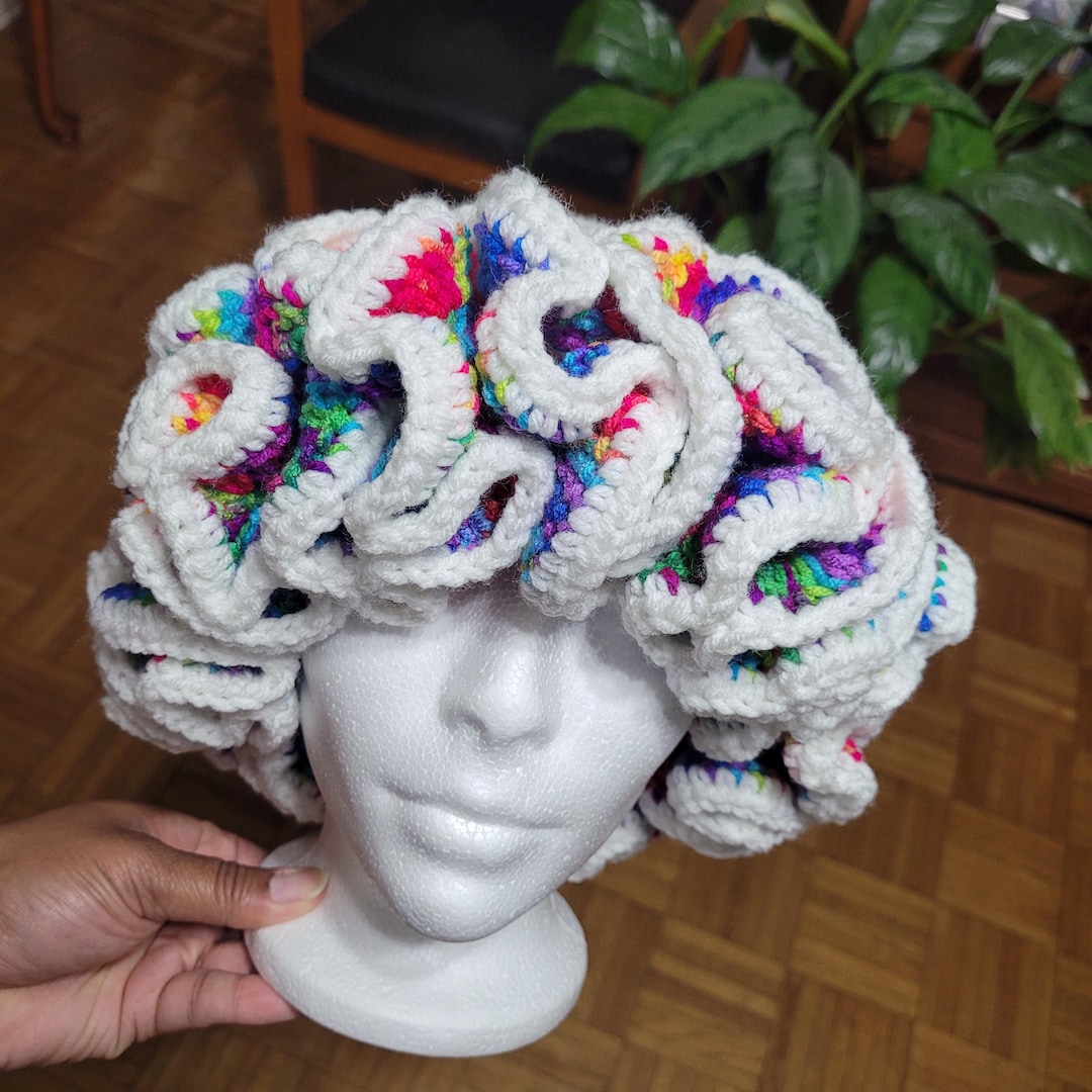 Crochet Deluxe Ruffle Hat, Handmade Crochet Hat, Ruffle Bucket Hat ...
