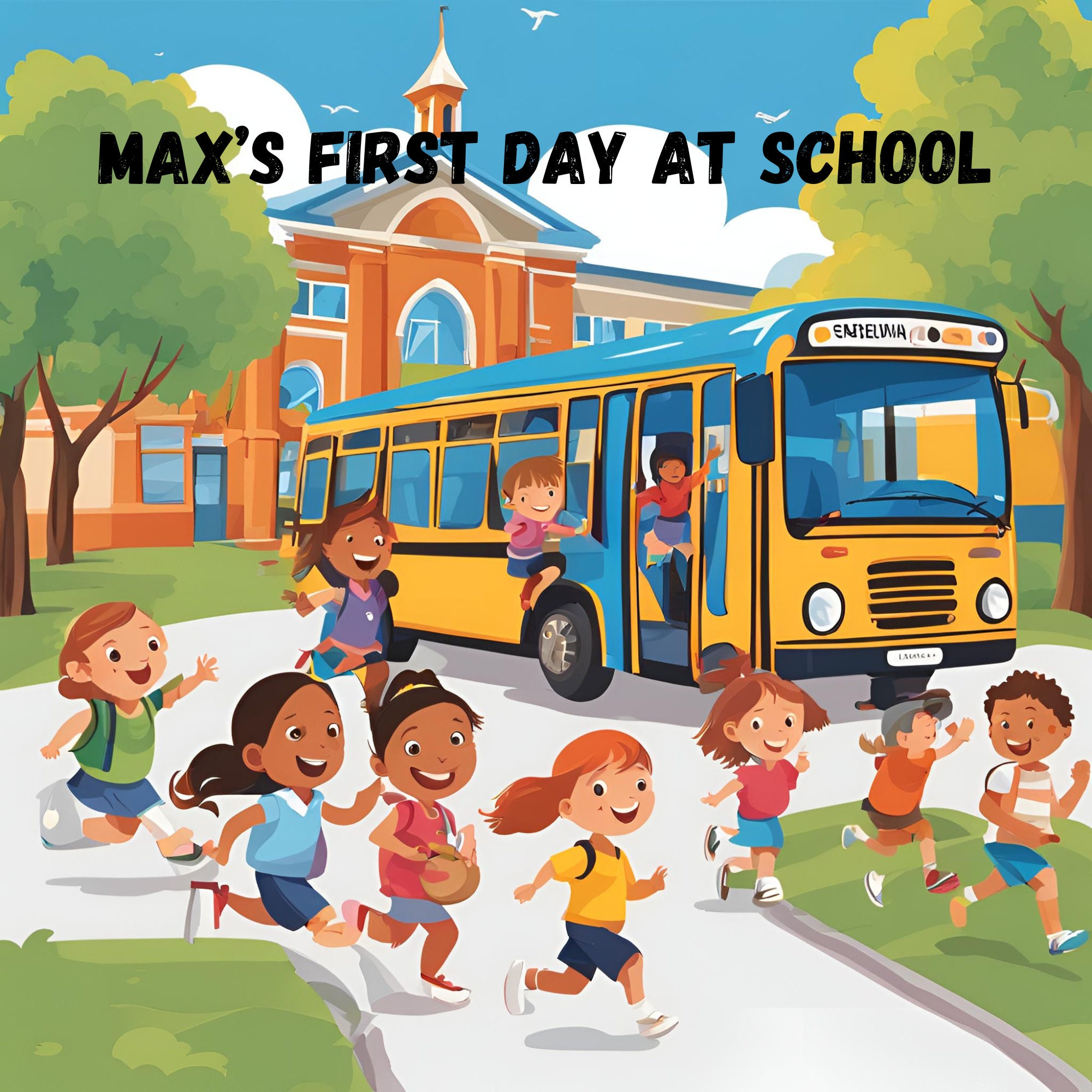 Max's First Day at School - Story Book - 8x8inch - Etsy
