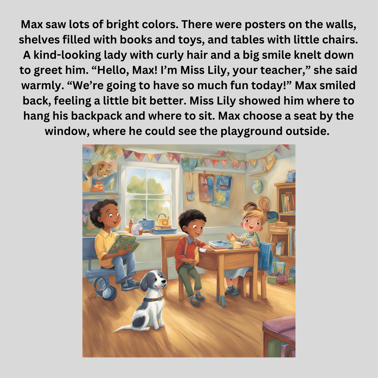 Max's First Day at School - Story Book - 8x8inch - Etsy
