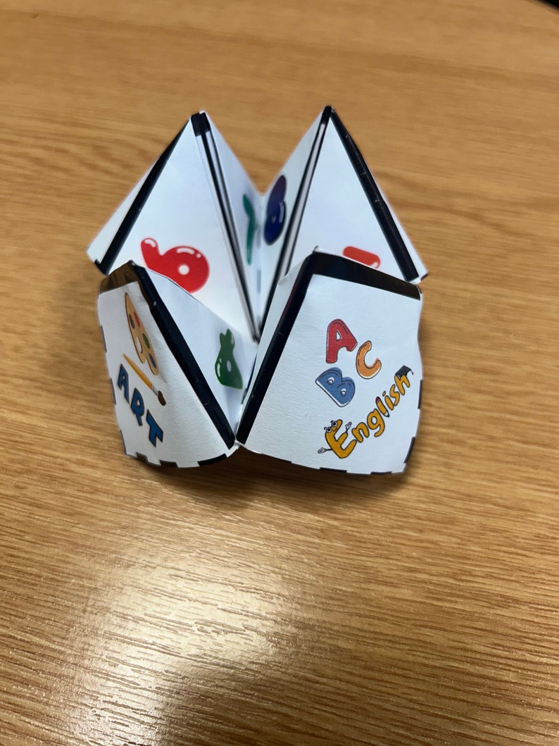 Fortune Teller Chatter Box Back to School - Etsy