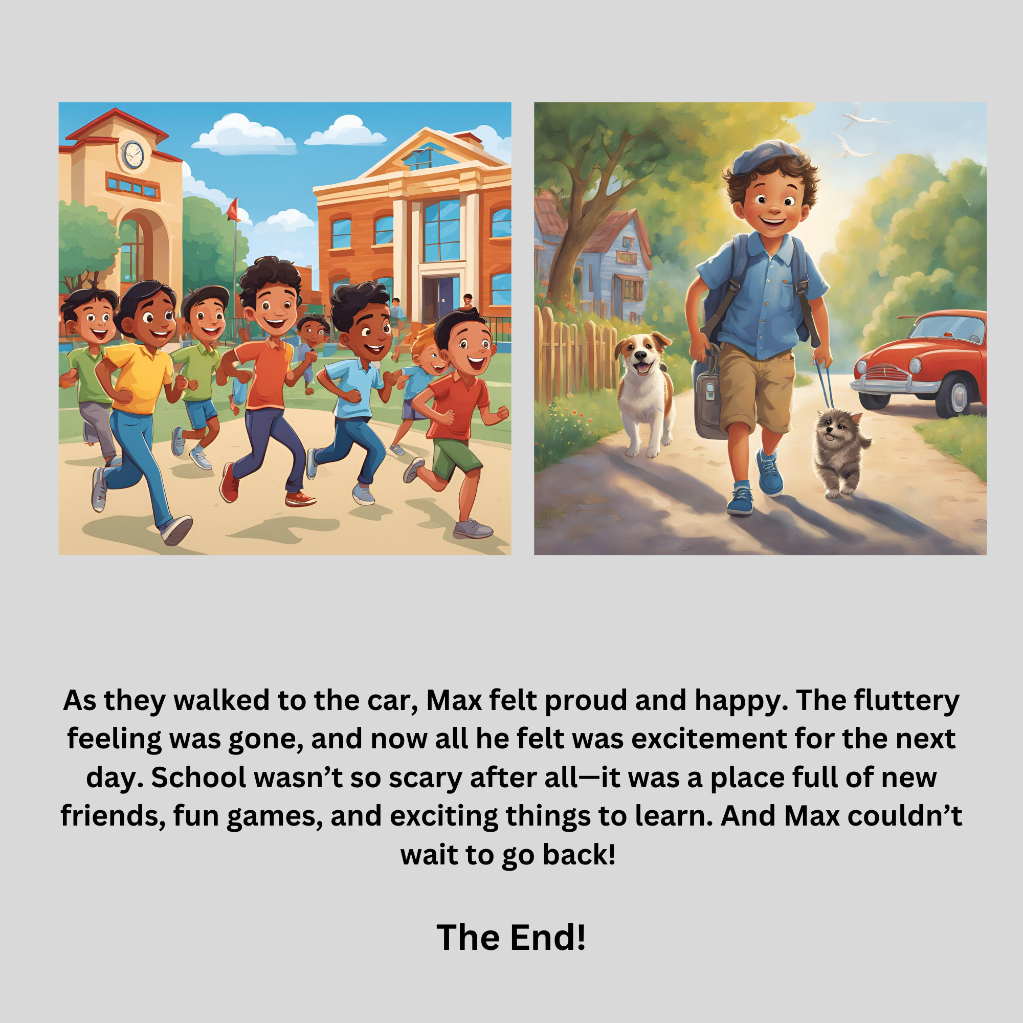 Max's First Day at School - Story Book - 8x8inch - Etsy