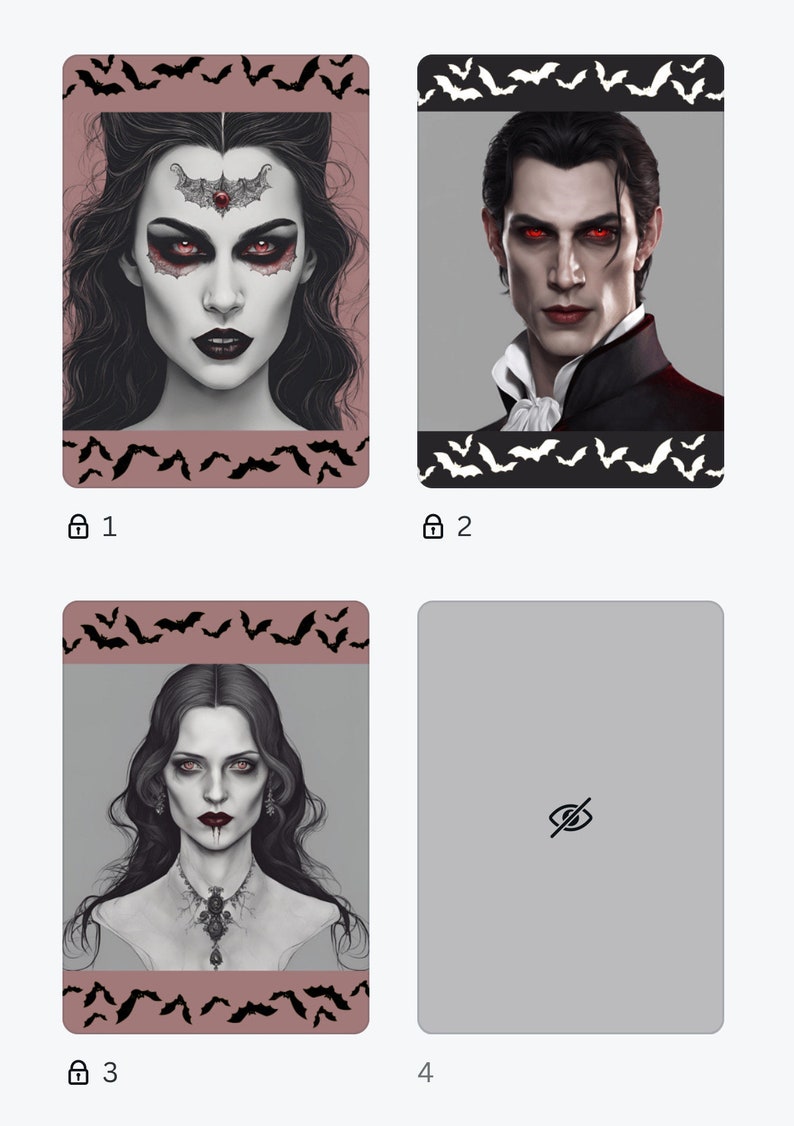 Halloween Vampire, 3 Piece Digital Poster Printable Bedroom Wall Art ...