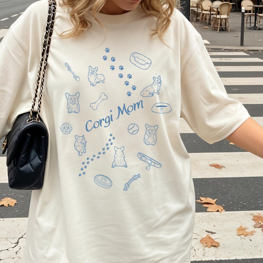 Pembroke Welsh Corgi Shirt Hand Drawn Doodle Design - Etsy