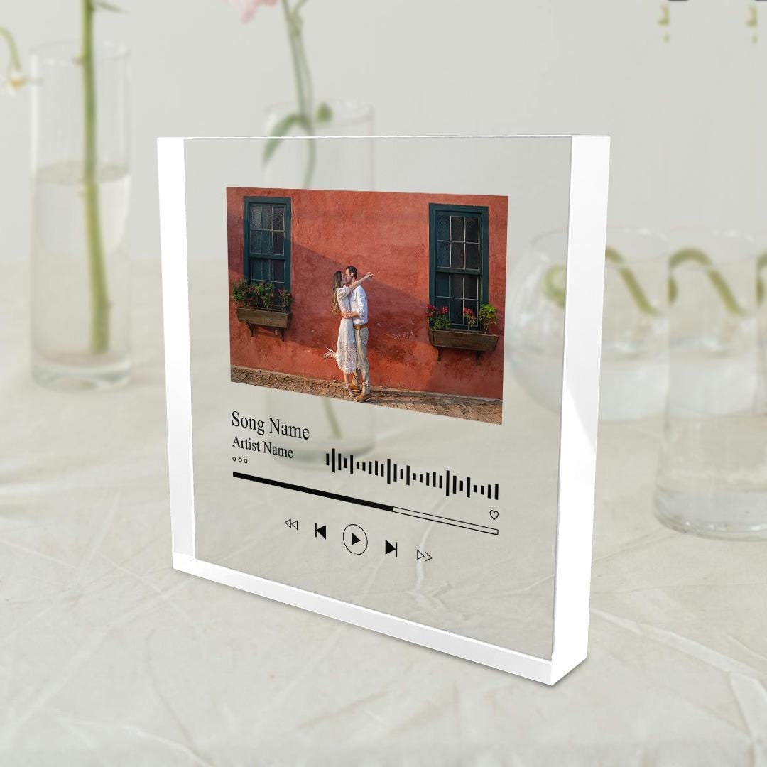 Custom Romantic Acrylic Song Block,photo Acrylic Plaque, Personalized ...