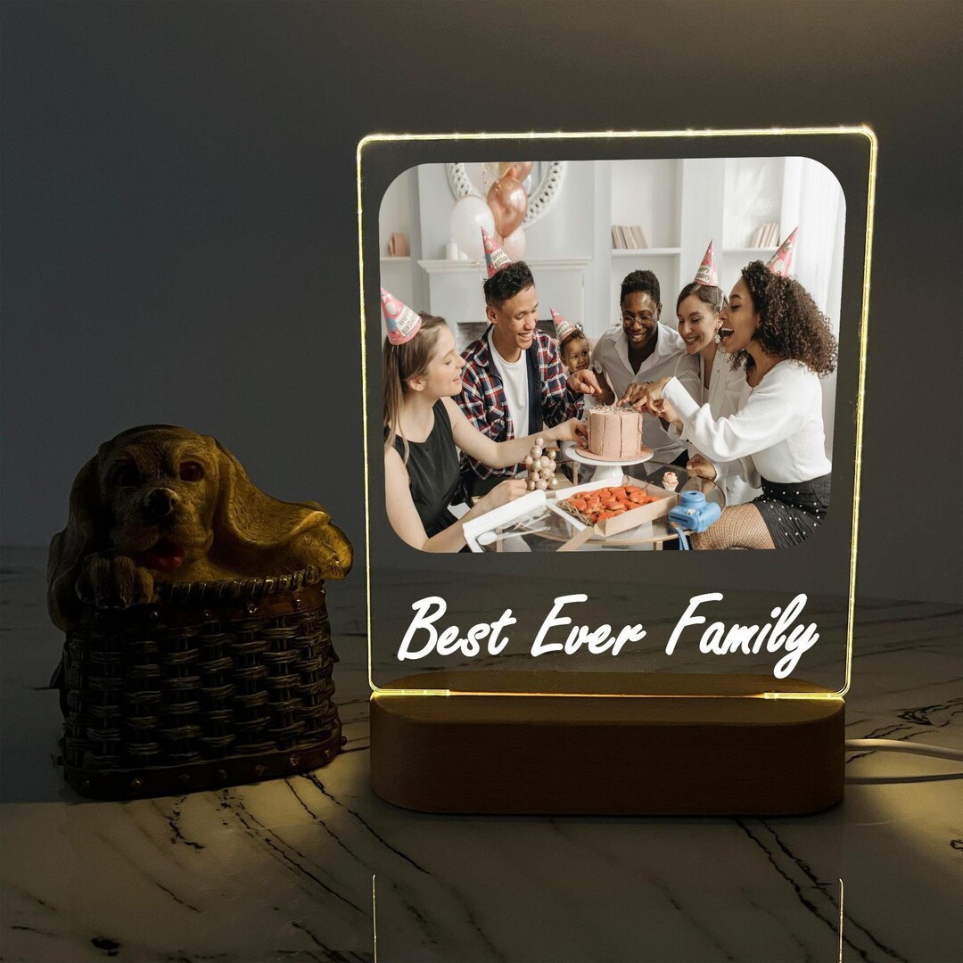 Best Ever Family Stand, Acrylic Photo Plaque, Gift for Family ...