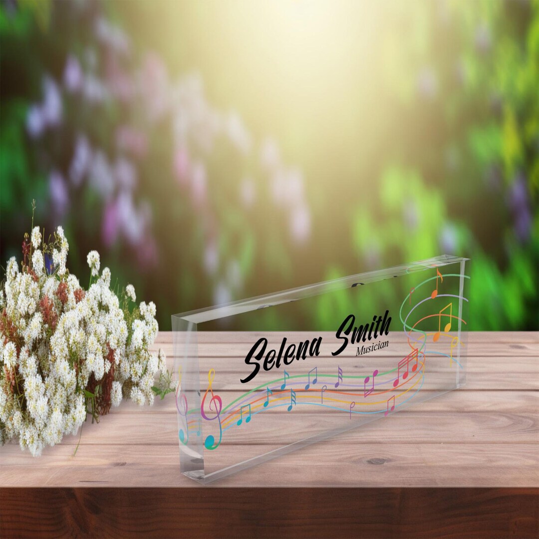 Musician Desk Name Plate,music Teacher Gift,christmas Gift for Musician ...