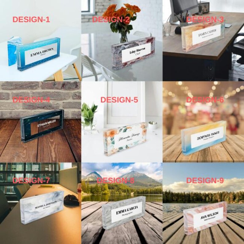 Collage Graduation Gift, Desk Plaque Acrylic, Custom Name Plate Office ...