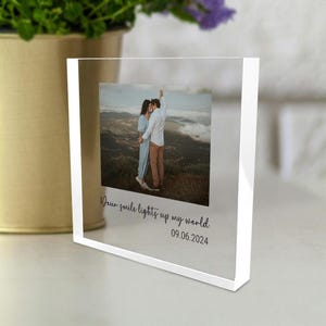 Personalized Picture Gift,custom Acrylic Photo Block With Text,perfect ...