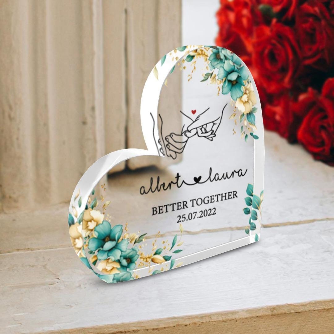 Better Together Heart Block,couple Gifts,valentine Gift,romantic ...