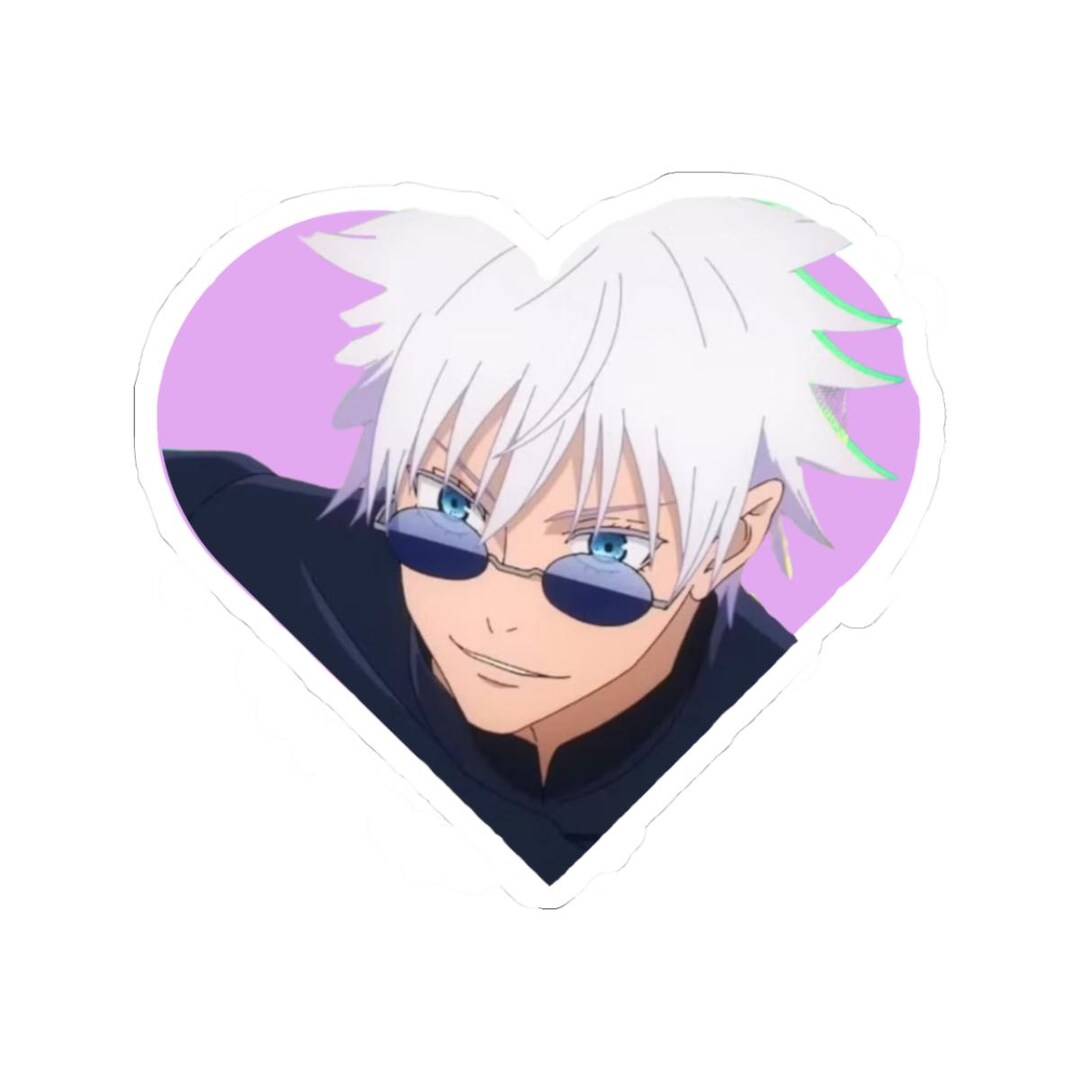 Gojo JJK Heart Sticker | Kiss-cut Sticker - Etsy