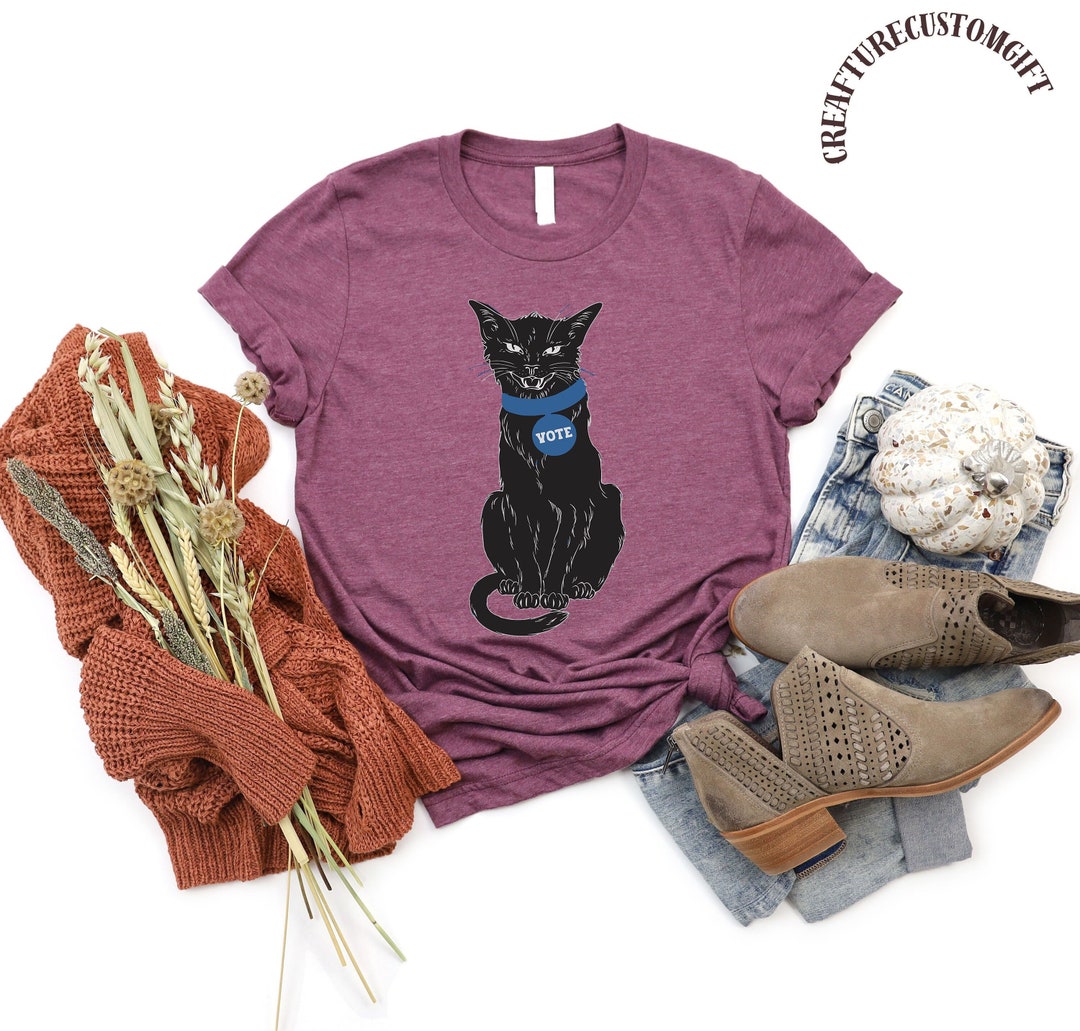 Cat Lady Shirt Feminist Shirt, This Cat Lady Votes T Shirt Gift for Her ...