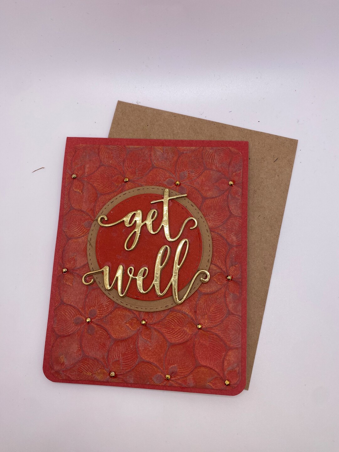 Red Get Well Card - Etsy