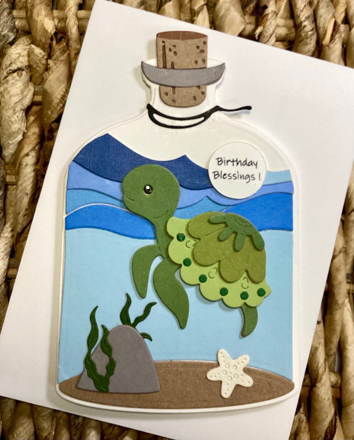 Sea Turtle Birthday Card - Etsy