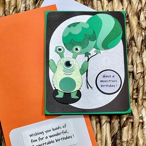 Monster Birthday Card - Etsy