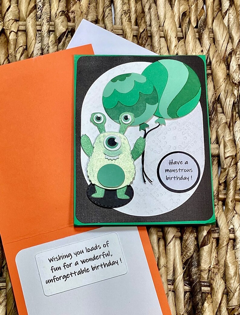 Monster Birthday Card - Etsy