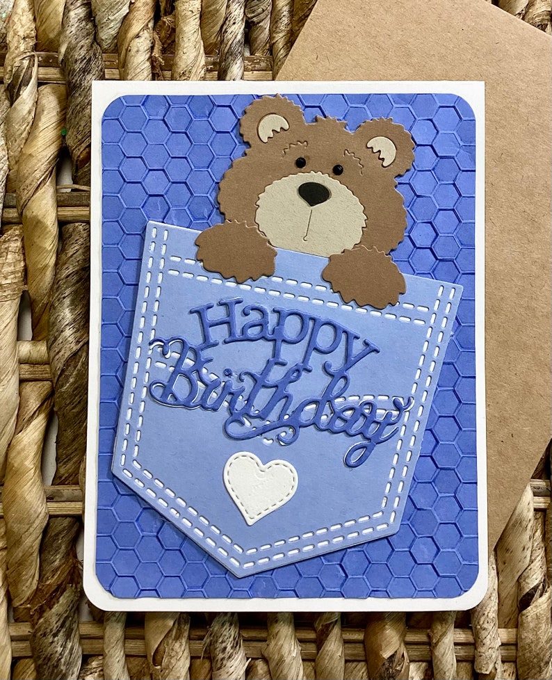 Birthday Card - Bear Forest Nature Woodland Cozy Autumn Textured 3D ...